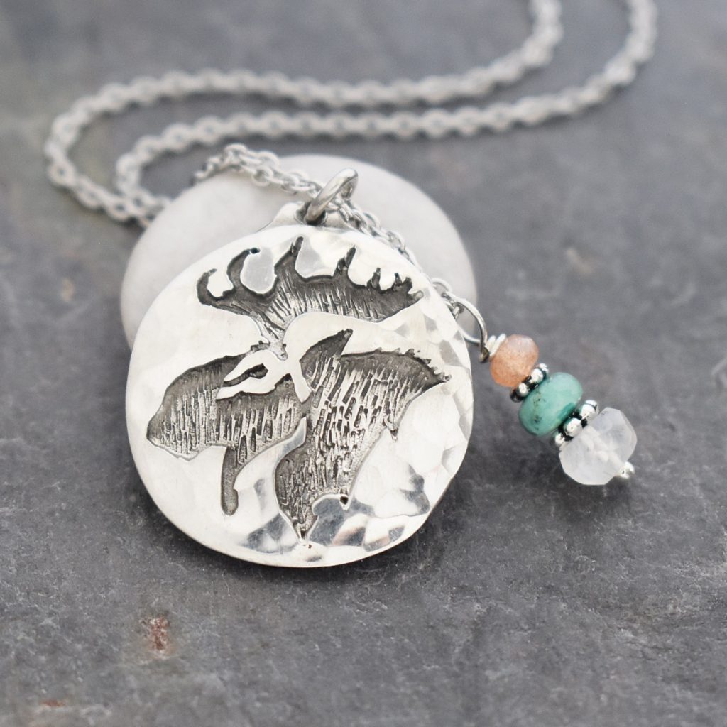 Garnet & Biwa Pearl Necklace - Wild Hare Gems