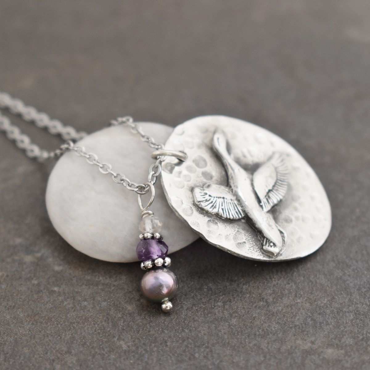 Flying Mallard Duck Necklace - Wild Hare Gems