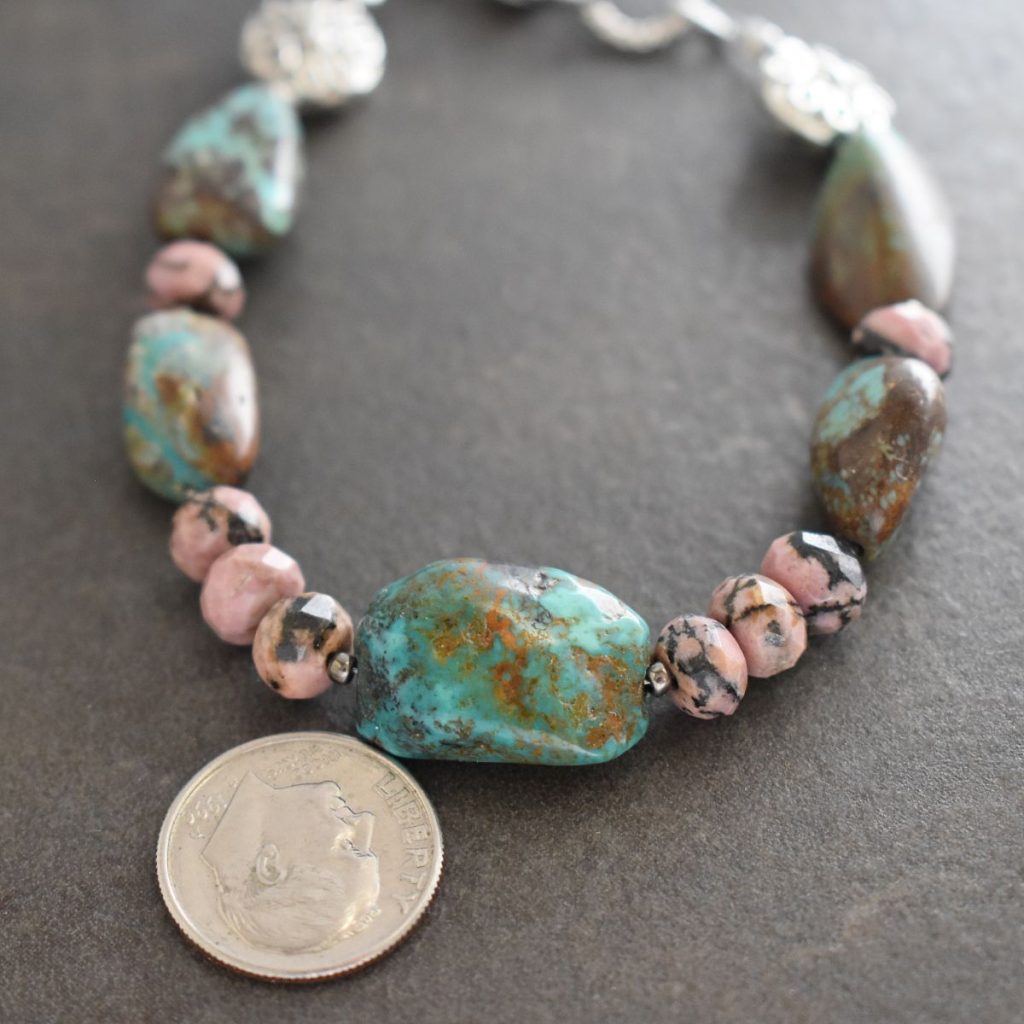 Turquoise Rhodonite Bracelet – Wild Hare Gems
